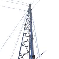 China Guyed Wire Tower designed extensive coverage elevation applications using steel materials proven engineering design codes for sale