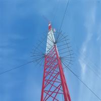 China Guyed Wire Tower designed extensive coverage elevation applications using steel materials proven engineering design codes for sale