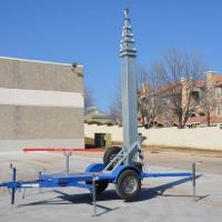 China Monopole Telescopic Tower 15-25M Galvanized Steel Truck Mounted Communication Antenna 40M/S Windproof ISO Certified for sale