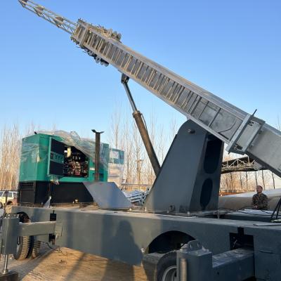 China Monopole Telescopic Tower 15-25M Galvanized Steel Truck Mounted Communication Antenna 40M/S Windproof ISO Certified for sale
