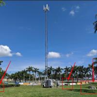 China 30M Telescopic Tower Galvanized Steel Truck Mounted Communication Antenna 40M/S Wind Resistance ISO Certified for sale