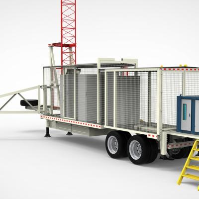 China 30M Telescopic Tower Galvanized Steel Truck Mounted Communication Antenna 40M/S Wind Resistance ISO Certified for sale