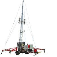 China Outdoor Telescopic Galvanized Steel 15 20 30M 5G 4G Wifi Emergency Signal Booster Communication Tower for sale