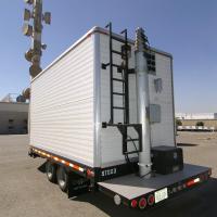 China 24m 25m 30m Mobile Truck Trailer Mounted Lighting Tubular Cell On Wheels Telescopic Lattice Antenna Communication Tower Mast for sale
