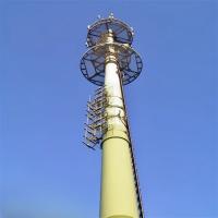 China Monopole Tower steel telecom tower designed according to GB T 700 and GB T 1591 standards ensuring and structural integrity for telecom for sale