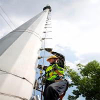 China Monopole Tower telecom structure featuring high tensile steel and mild steel grades meeting GB T and EN 10025 standards for sale