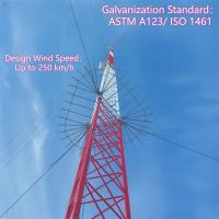 China Steel Guyed Wire Tower constructed with bolts and nuts graded 4.8 6.8 and 8.8 ensuring strong connections and durability for sale