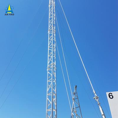 China Steel Guyed Wire Tower designed with mild steel and high tensile steel options to meet diverse engineering requirements for sale