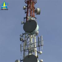 China 3 Legged Angular Steel Tower Triangular Wireless Communication Tower with Multiple Operating Platforms and Lightning Rod for Safety for sale