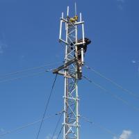 China 15m-40m Hot Dip Galvanized Guyed Wire Tower for Railway GSM-R Communication & Track Monitoring for sale