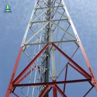 China Wireless Galvanized Self Supporting 3 Leg Angular Steel GSM Communication Tower Supplier for sale