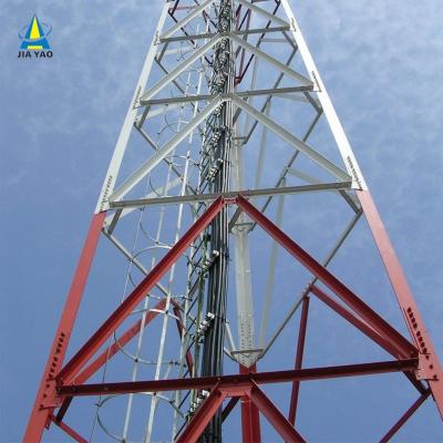 China Wireless Galvanized Self Supporting 3 Leg Angular Steel GSM Communication Tower Supplier for sale