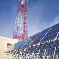 China Solar Powered Antenna Tower Self Supporting Galvanized 20 30 40M 4G 5G Off Grid Telecom Mast for sale