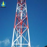 China 14 20 26 32M Lightweight 3 Legged Angular Galvanized Steel Outdoor 5G 4G Microwave Temporary Base Station Mast for sale