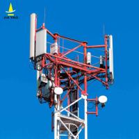 China 17 27 37M 3 Leg Tubular Galvanized Steel Multi Band Outdoor 5G 4G Microwave Tv Signal Communication Mast for sale