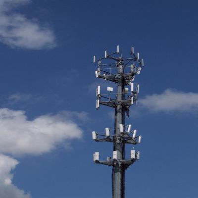 China 12 18 24M Compact Monopole Galvanized Steel Self Supporting Outdoor 5G 4G Wifi Small Space Telecom Tower for sale