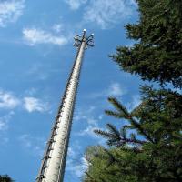 China 12 18 24M Compact Monopole Galvanized Steel Self Supporting Outdoor 5G 4G Wifi Small Space Telecom Tower for sale