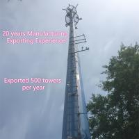 China 14 20 26M Compact Size Monopole Galvanized Steel Self Supporting Outdoor 5G 4G Satellite Small Area Telecom Tower for sale
