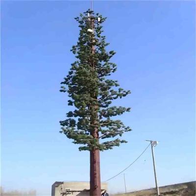 China 22M Bionic Tree Tower integrating hidden antenna mounts and cable management for clean installation of 5G 4G and microwave devices for sale