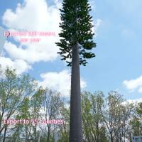 China 22M Bionic Tree Tower integrating hidden antenna mounts and cable management for clean installation of 5G 4G and microwave devices for sale