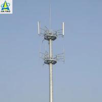 China 16 24 32M Monopole Communication Steel Tower Wind Resistant for 5G Urban Base Station for sale