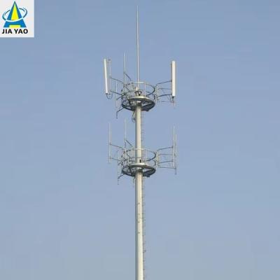 China 16 24 32M Monopole Communication Steel Tower Wind Resistant for 5G Urban Base Station for sale