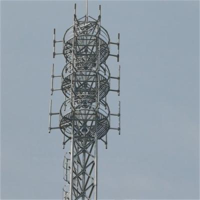 China Customizable 3 Legged Tubular Steel Tower Designed for Outdoor Telecom Monitoring Observation and Security Installations for sale