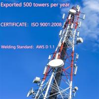 China Heavy Duty 3 Legged Tubular Steel Tower with Hot Dip Galvanized Surface Treatment for Long Lasting Telecom Infrastructure for sale