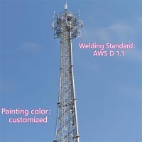 China Heavy Duty 3 Legged Tubular Steel Tower with Hot Dip Galvanized Surface Treatment for Long Lasting Telecom Infrastructure for sale