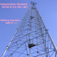 China Self Supporting 3 Legged Tubular Steel Tower Galvanized Telecom Mast Suitable for Outdoor 5G 4G Microwave Communication for sale