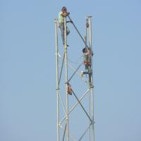 China Self Supporting 3 Legged Tubular Steel Tower Galvanized Telecom Mast Suitable for Outdoor 5G 4G Microwave Communication for sale