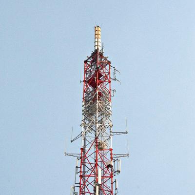 China Heavy Duty 3 Legged Tubular Steel Tower Galvanized Telecom Structure Designed for Long Life Outdoor 5G 4G Microwave1 for sale