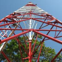 China IP66 Dust-Proof 3 Leg Angular Steel Communication Tower For Desert Arid Region for sale
