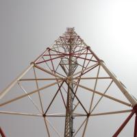 China 3 Legged Tubular IP67 Waterproof Galvanized Steel Telecommunication Tower For Offshore Marine Environment for sale
