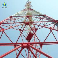 China 3 Legged Tubular IP67 Waterproof Galvanized Steel Telecommunication Tower For Offshore Marine Environment for sale