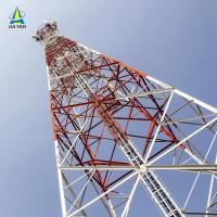 China 4 Legged Angular Highway Roadside Telecom Steel Tower Wind Resistant For Traffic Monitoring Network for sale