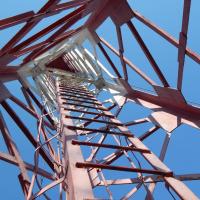 China 4 Legged Angular Highway Roadside Telecom Steel Tower Wind Resistant For Traffic Monitoring Network for sale