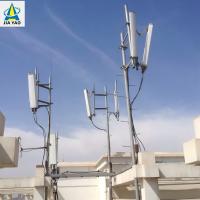 China 10M 20M Monopole Low Profile Small Cell Communication Tower Rooftop Mount For 5G Signal Boost for sale