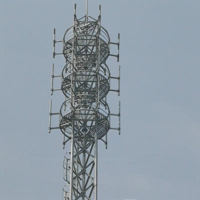 China 3 Legs Tube 120km/h Typhoon Resistant Telecommunication Tower for Coastal Storm Prone Areas for sale