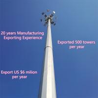 China 45m Steel Monopole Communication Tower Hot Dip Galvanized Mast for Urban Area for sale