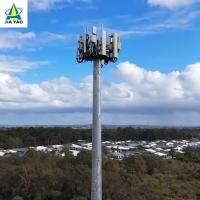 China 28M Hot Rolled Steel Monopole Antenna Tower Long Life For Sports Stadium for sale