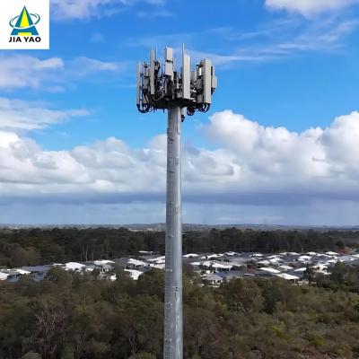 China 28M Hot Rolled Steel Monopole Antenna Tower Long Life For Sports Stadium for sale