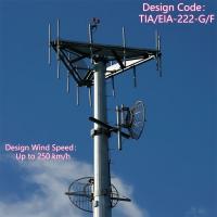 China 28M Hot Rolled Steel Monopole Antenna Tower Long Life For Sports Stadium for sale