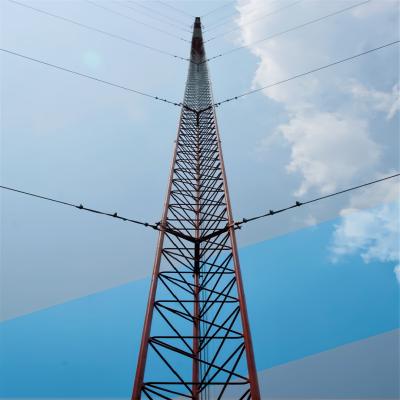 China 28M Corrosion Resistant Guyed Tower Low Foundation Cost For Desert Region for sale