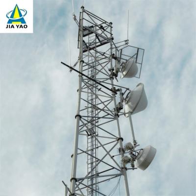 China 62M Q355 Steel 3 Tube Telecom Tower Integrated Ladder For Central Business District for sale