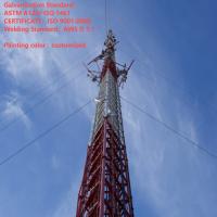 China 30 35M Hot Dip Galvanized Guyed Communication Tower Small Foundation For Grassland Area for sale