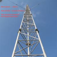China 30 35M Hot Dip Galvanized Guyed Communication Tower Small Foundation For Grassland Area for sale