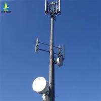 China 45m Steel Monopole Communication Tower Hot Dip Galvanized Mast for Urban Area for sale