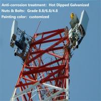 China 33M 45M 60Meter Galvanized 3 Legged Angle Steel Tower For Logistics Park 5G Deployment for sale