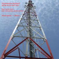 China 38M 50M 68Meter Acid Rain Resistant 3 Legged Angle Steel Tower for Farm Cluster Network Expansion for sale